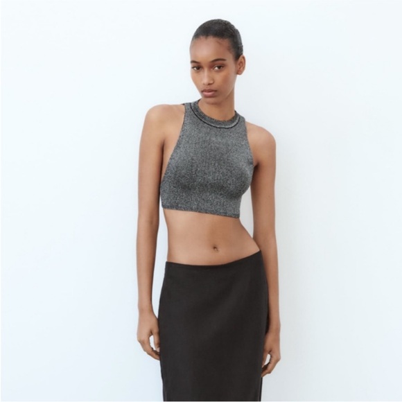 Zara | Tops | Zara Limited Edition Metallic Thread Top | Poshmark